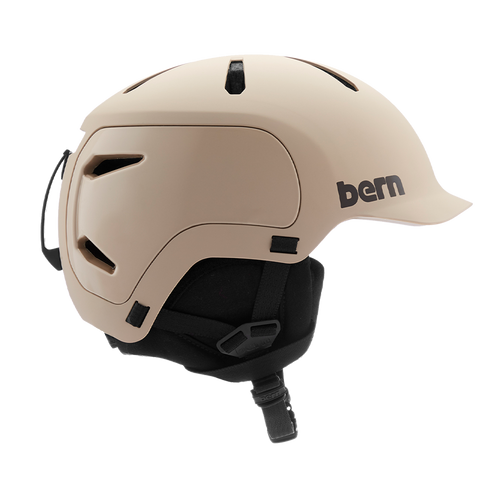 Bern Watts 2.0 Winter Helmet - Matte Sand – Bern Helmets